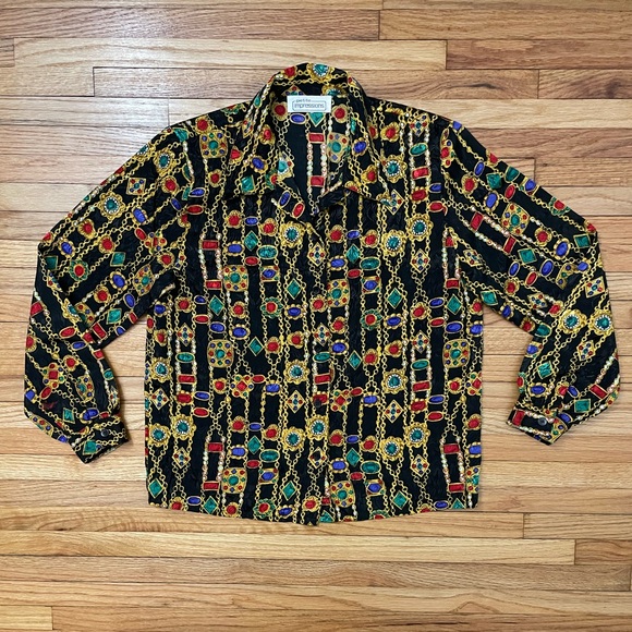 Vintage | Tops | Vintage Chainlink Blouse | Poshmark